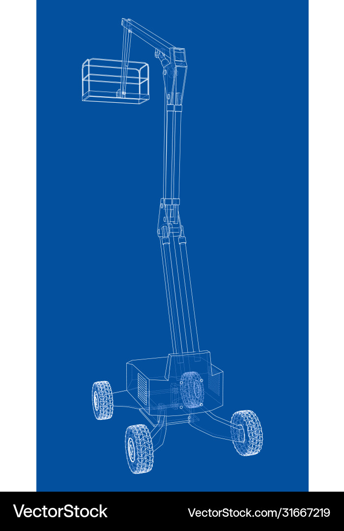 Aerial platform concept outline Royalty Free Vector Image