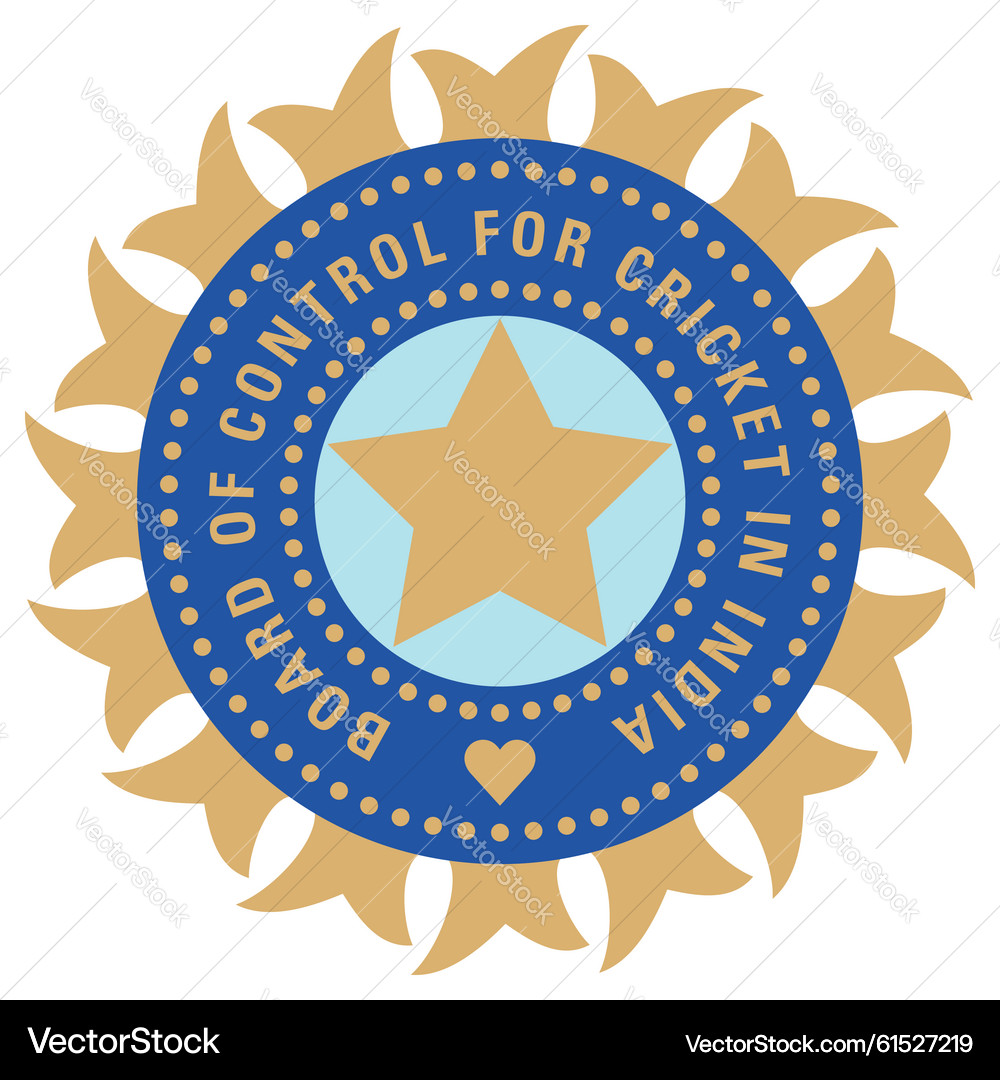 BCCI Cricket Logo (61527219) – Royalty-Free Vector | VectorStock