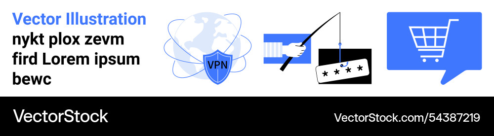 Digital protection online security and e Vector Image