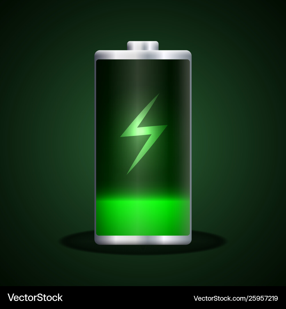 Full energy battery charge Royalty Free Vector Image