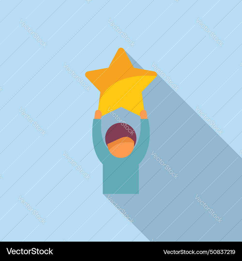 Give best star user icon flat grin Royalty Free Vector Image