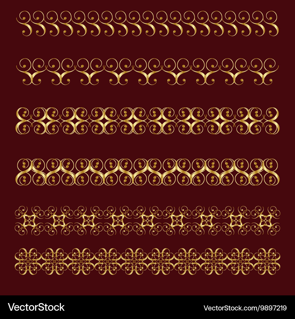 Gold border Royalty Free Vector Image - VectorStock