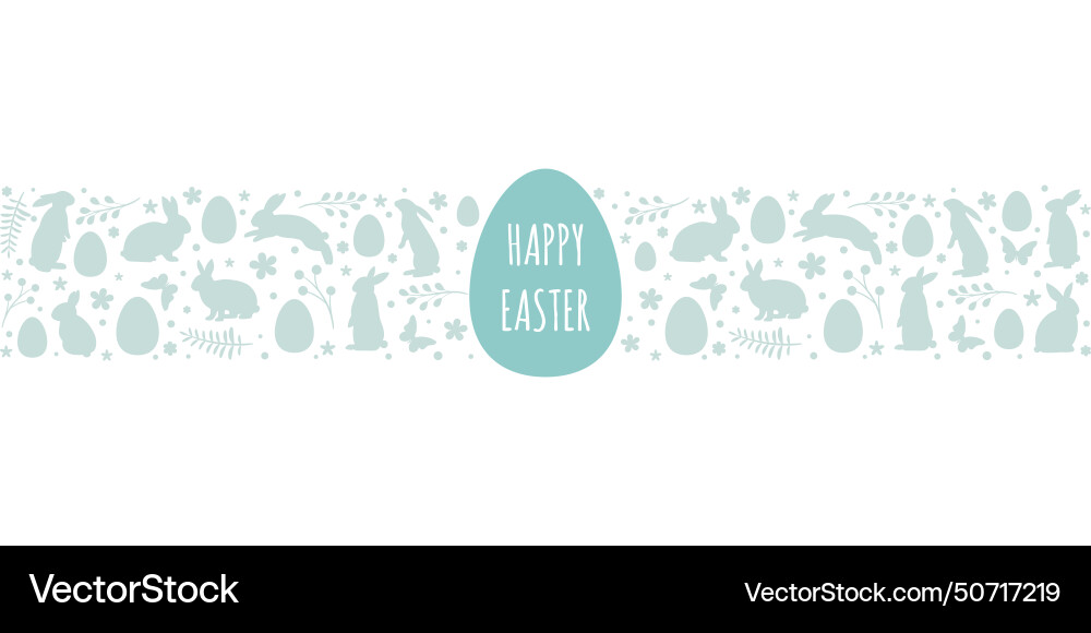 Happy easter border design banner festive Vector Image