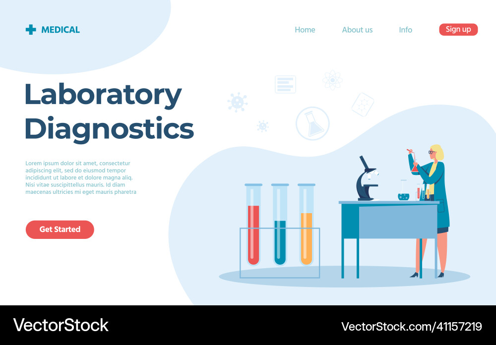 Medical Diagnostics - Doctor & Lab Royalty Free Vector