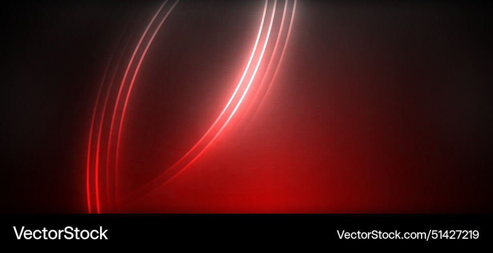 Neon glowing circle rays light round lines Vector Image