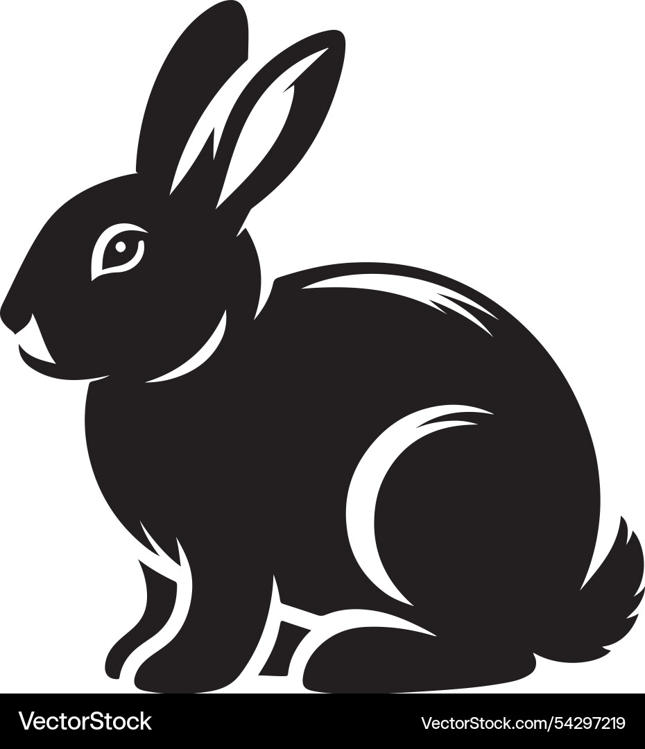 Simple and cute rabbit Royalty Free Vector Image