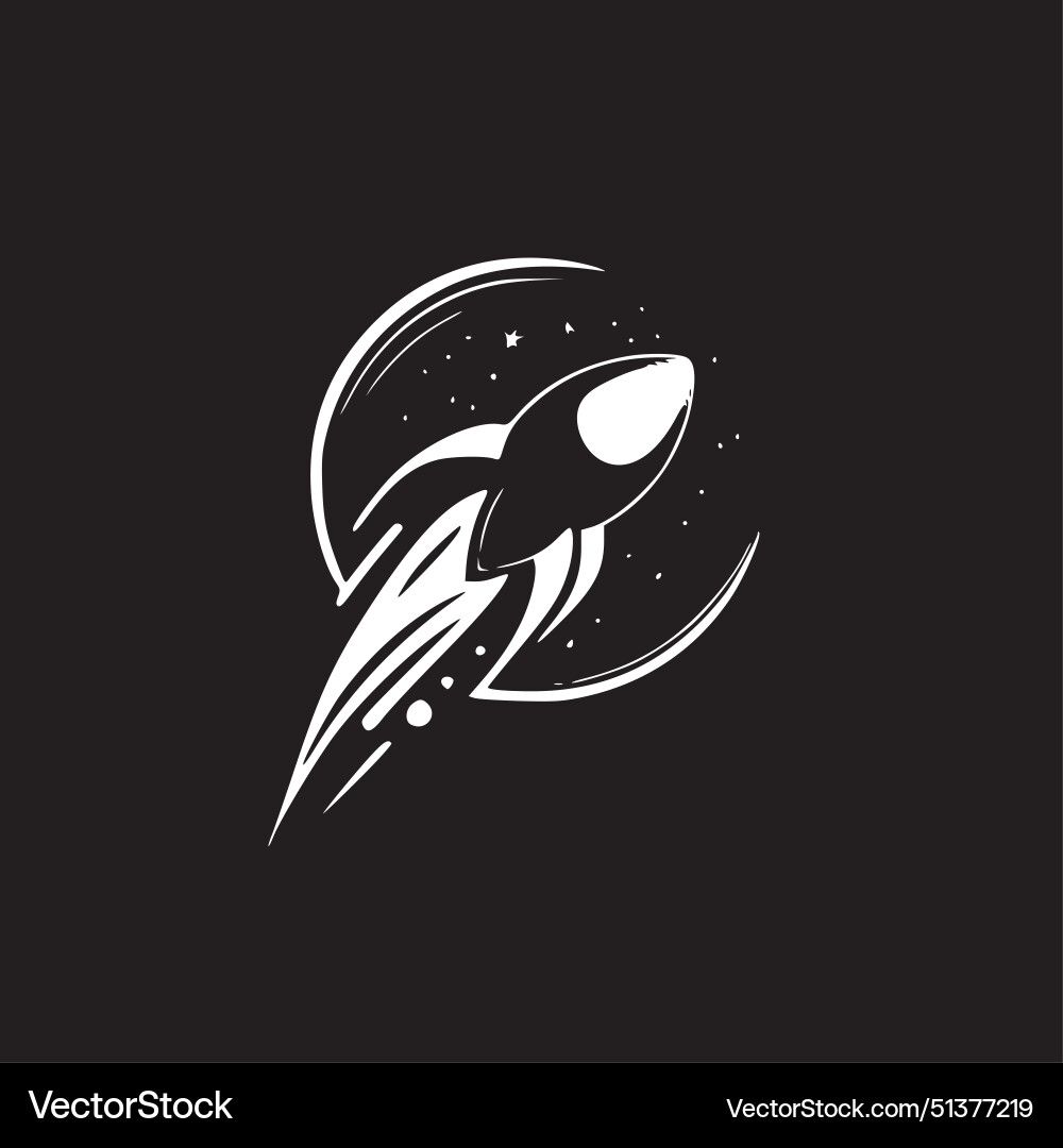 Space - minimalist and flat logo Royalty Free Vector Image