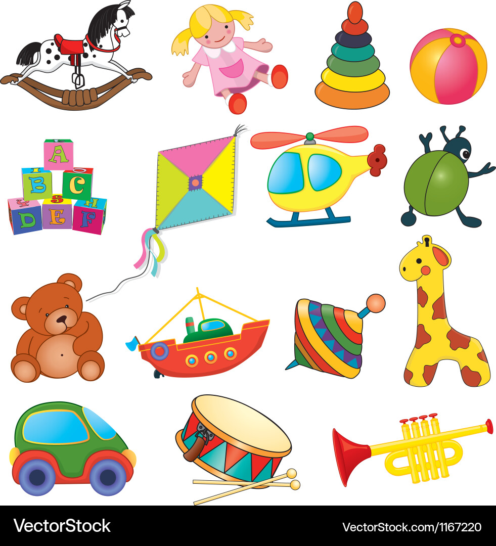 Baby toys Royalty Free Vector Image - VectorStock