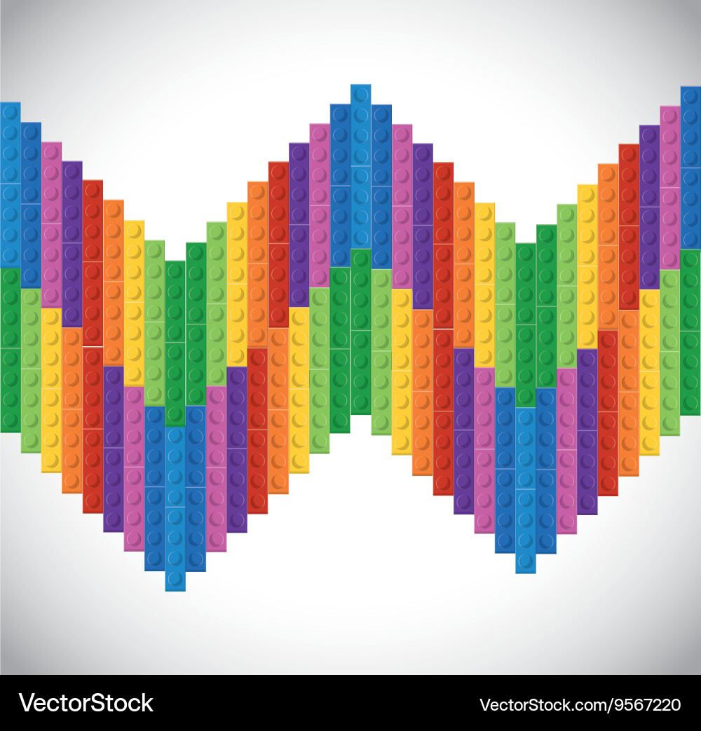 Lego icon abstract figure graphic Royalty Free Vector Image