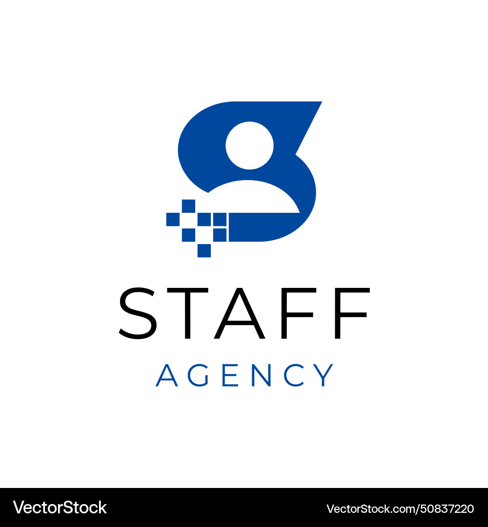Letter s people human employee logo template Vector Image