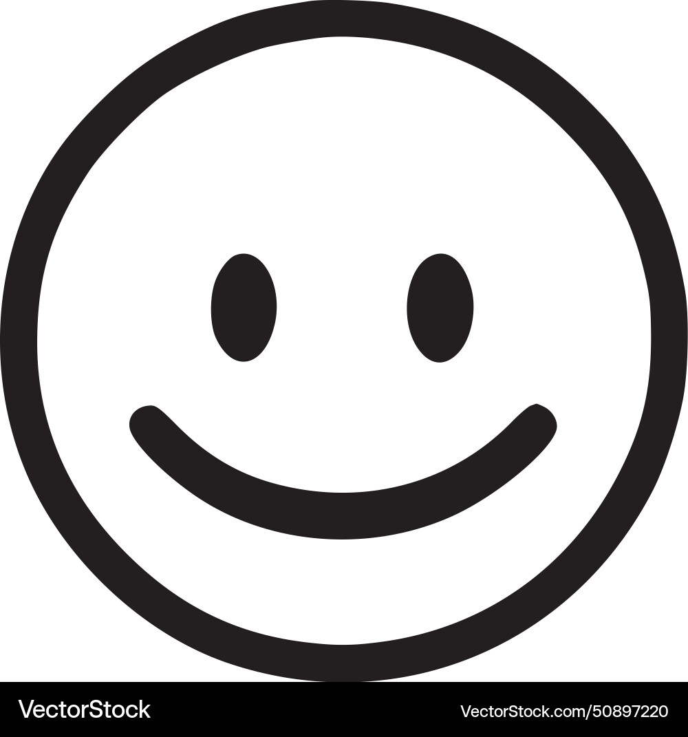 Smiley face - minimalist and simple silhouette Vector Image