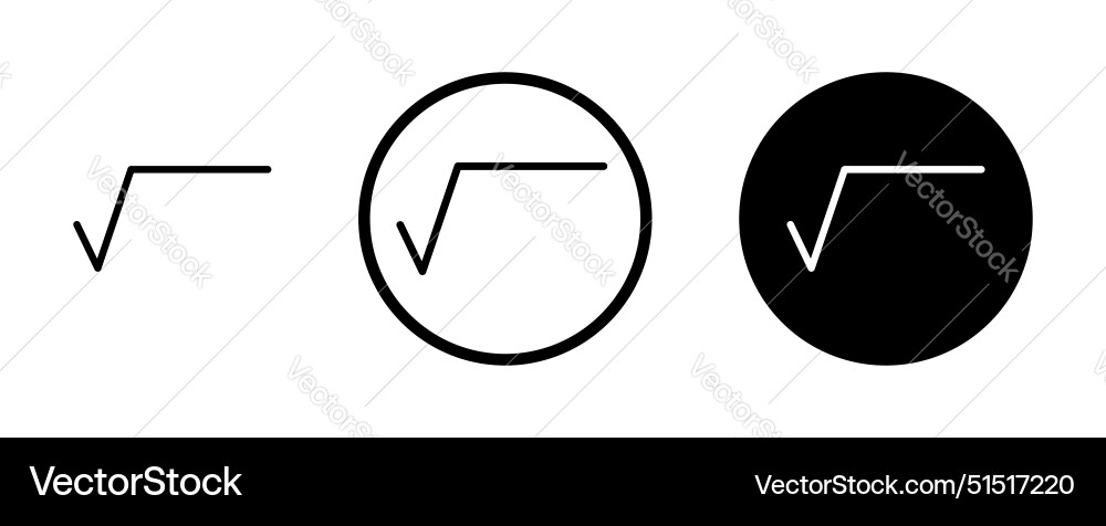 Square root icon Royalty Free Vector Image - VectorStock