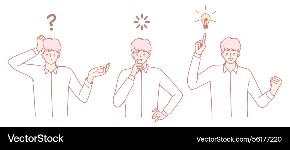 The creative thinking process Royalty Free Vector Image