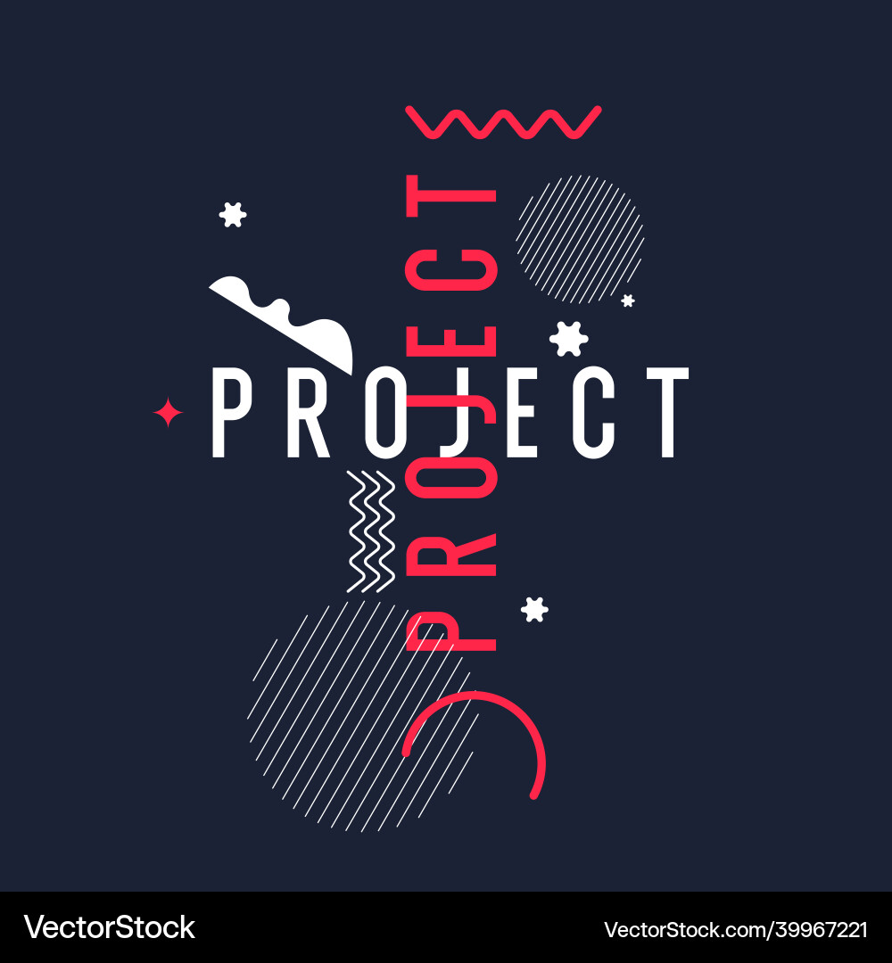 A modern poster consisting of geometric shapes Vector Image
