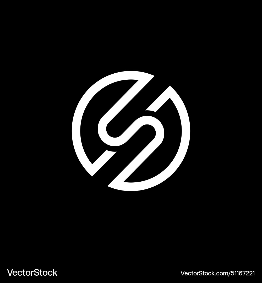 Beautiful letter s monogram in incredibly classy Vector Image