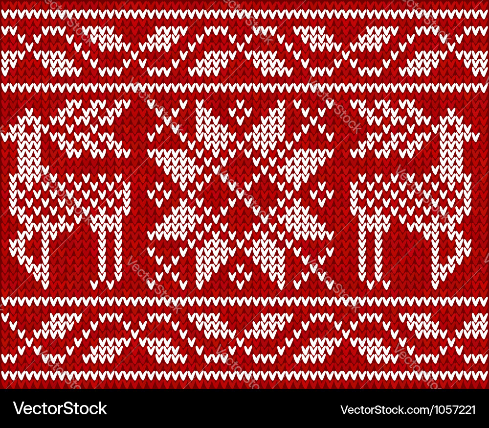 Christmas Knit Pattern Background Royalty Free Vector Image