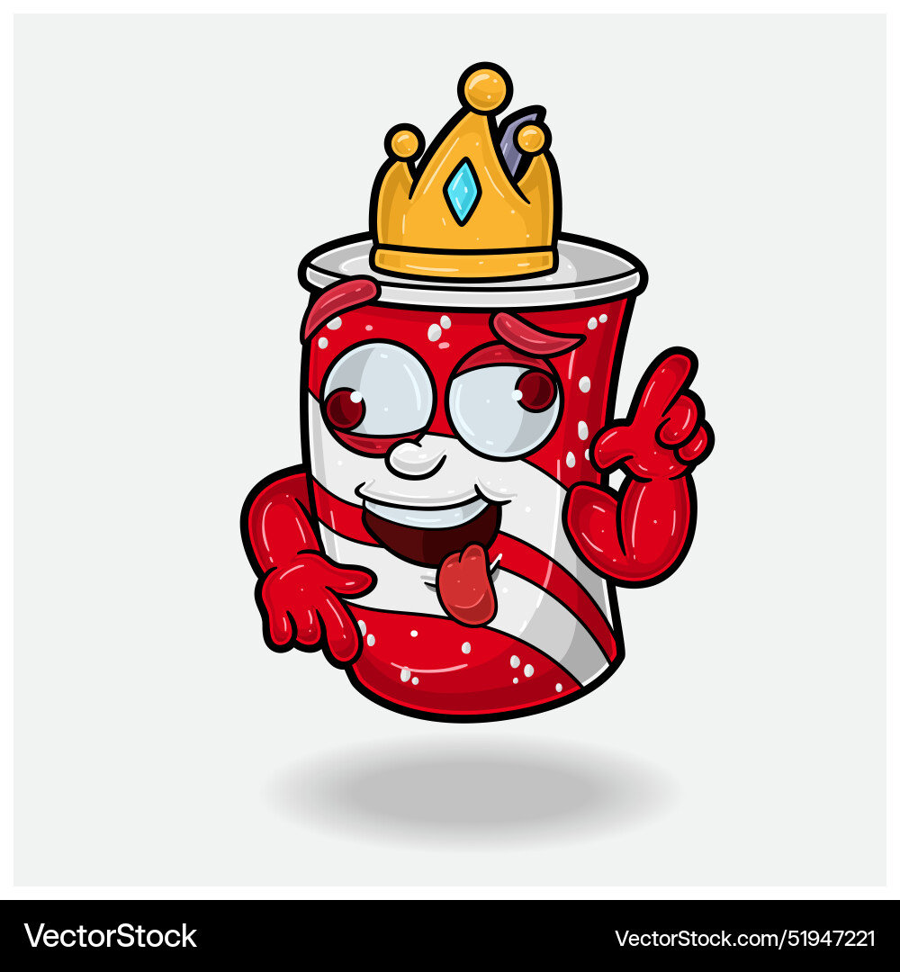 Cola cartoon with crazy expression Royalty Free Vector Image
