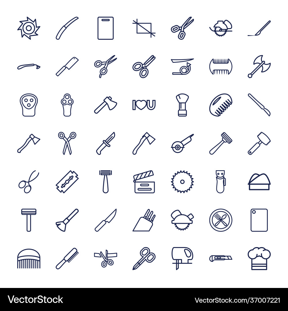 Cut icons Royalty Free Vector Image - VectorStock