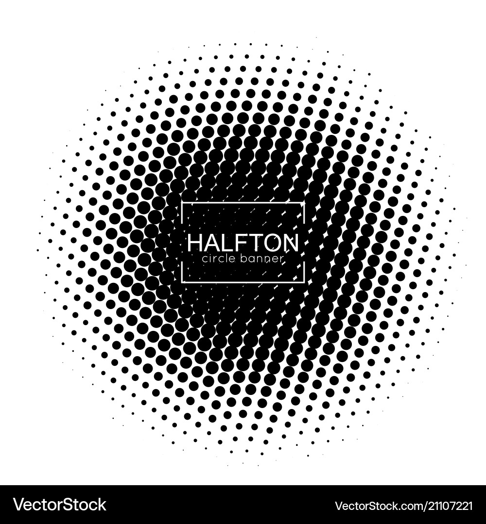 Halftone Round Pattern Royalty Free Vector Image