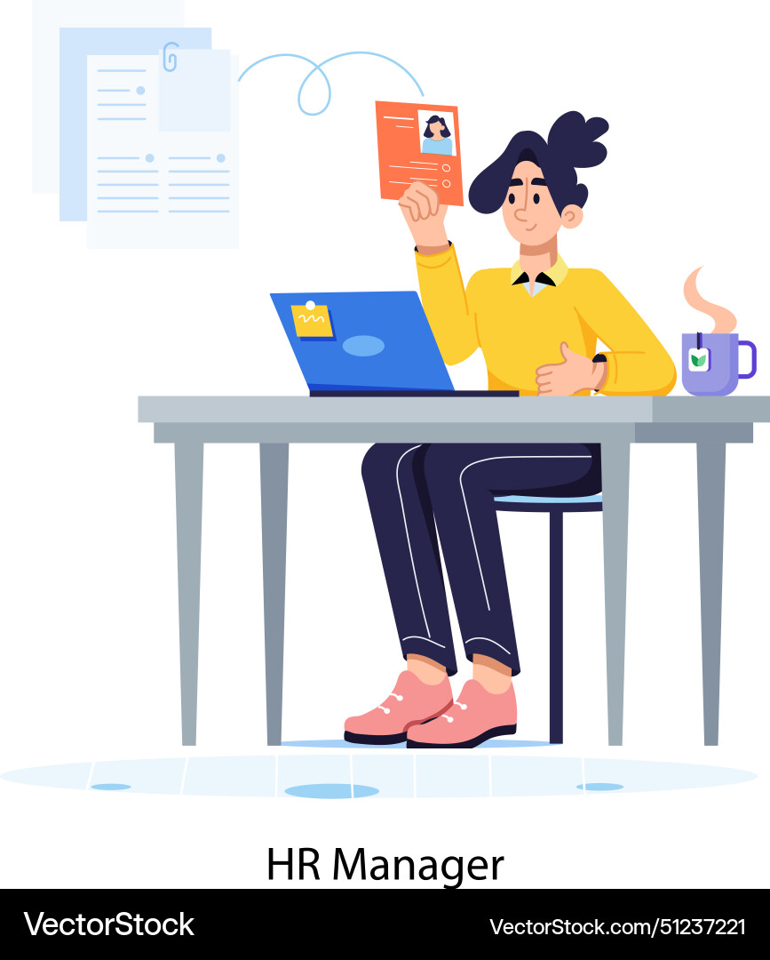 Hr manager Royalty Free Vector Image - VectorStock