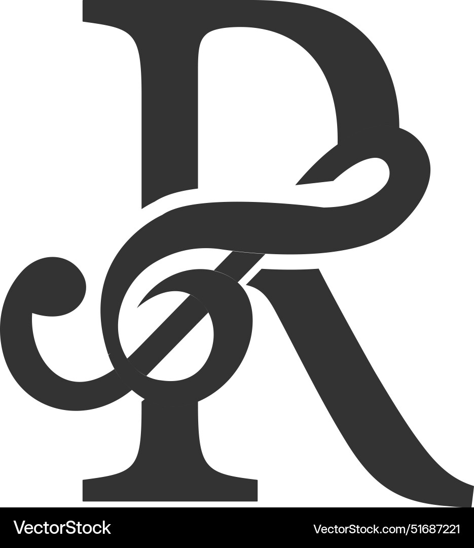 Music r logo design template icon Royalty Free Vector Image