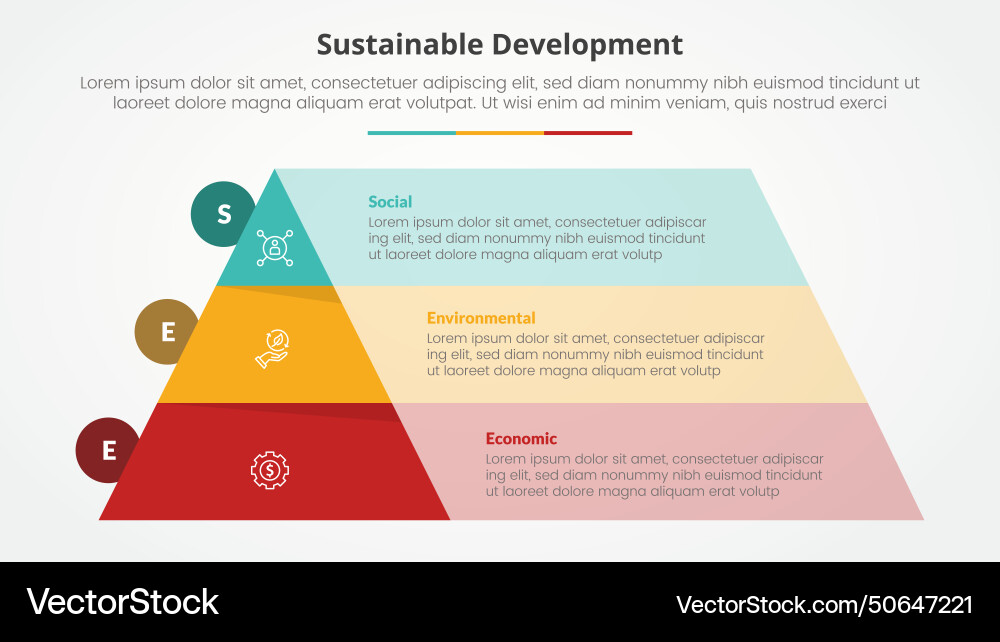 See sustainable development infographic concept Vector Image