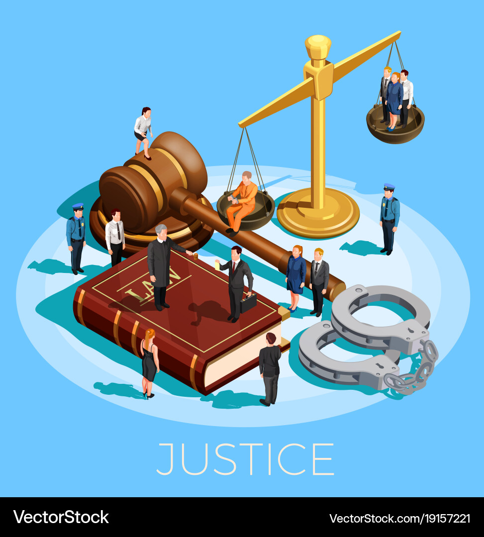 System of justice concept Royalty Free Vector Image