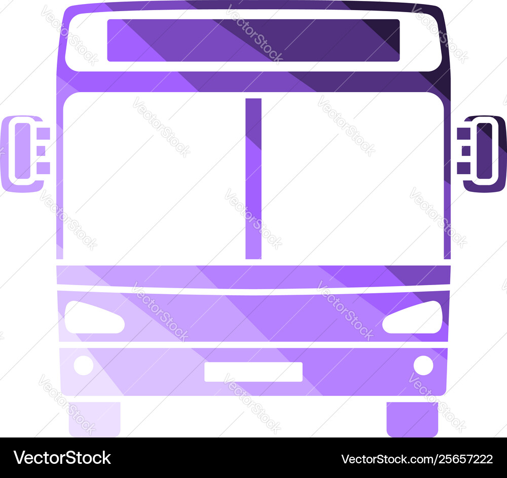 City bus icon front view Royalty Free Vector Image