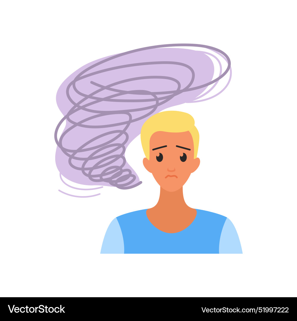 Depression feeling stress and internal emotion Vector Image