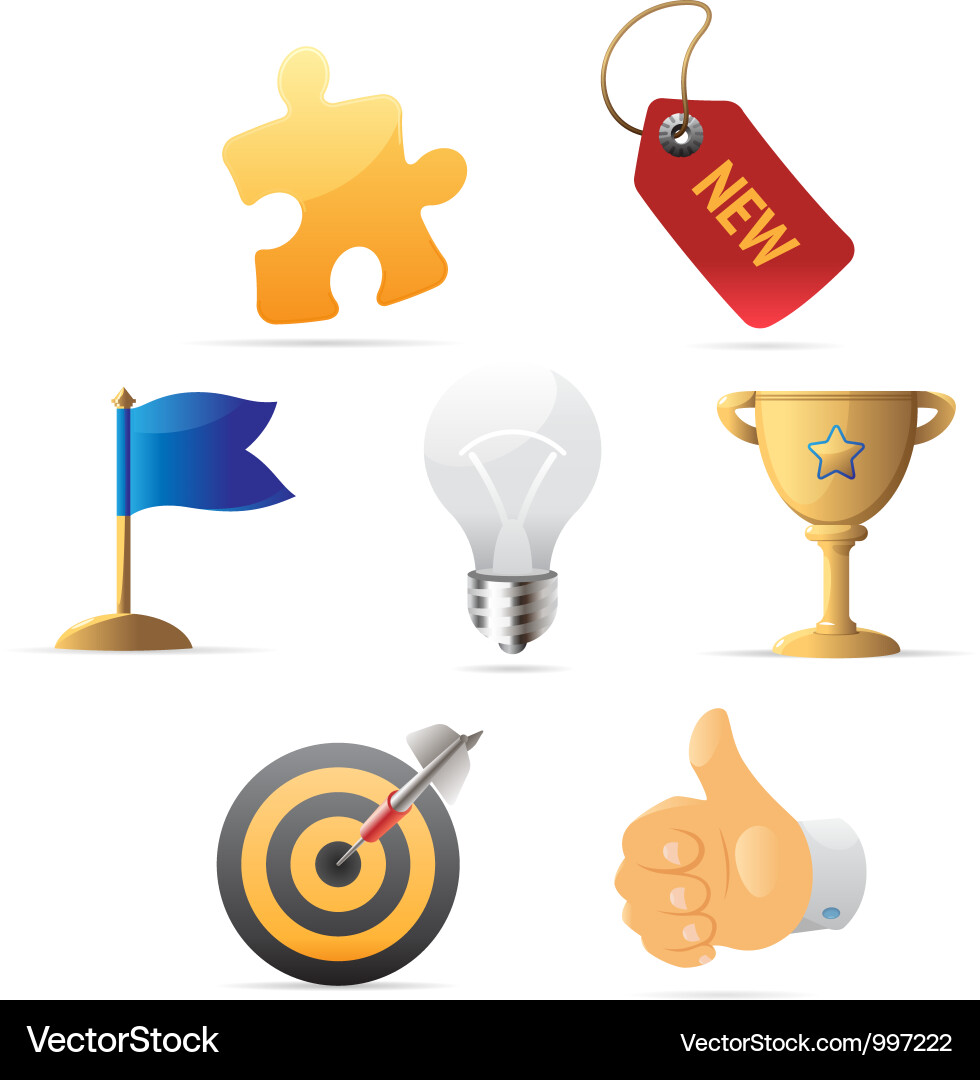 Icons for business metaphor Royalty Free Vector Image