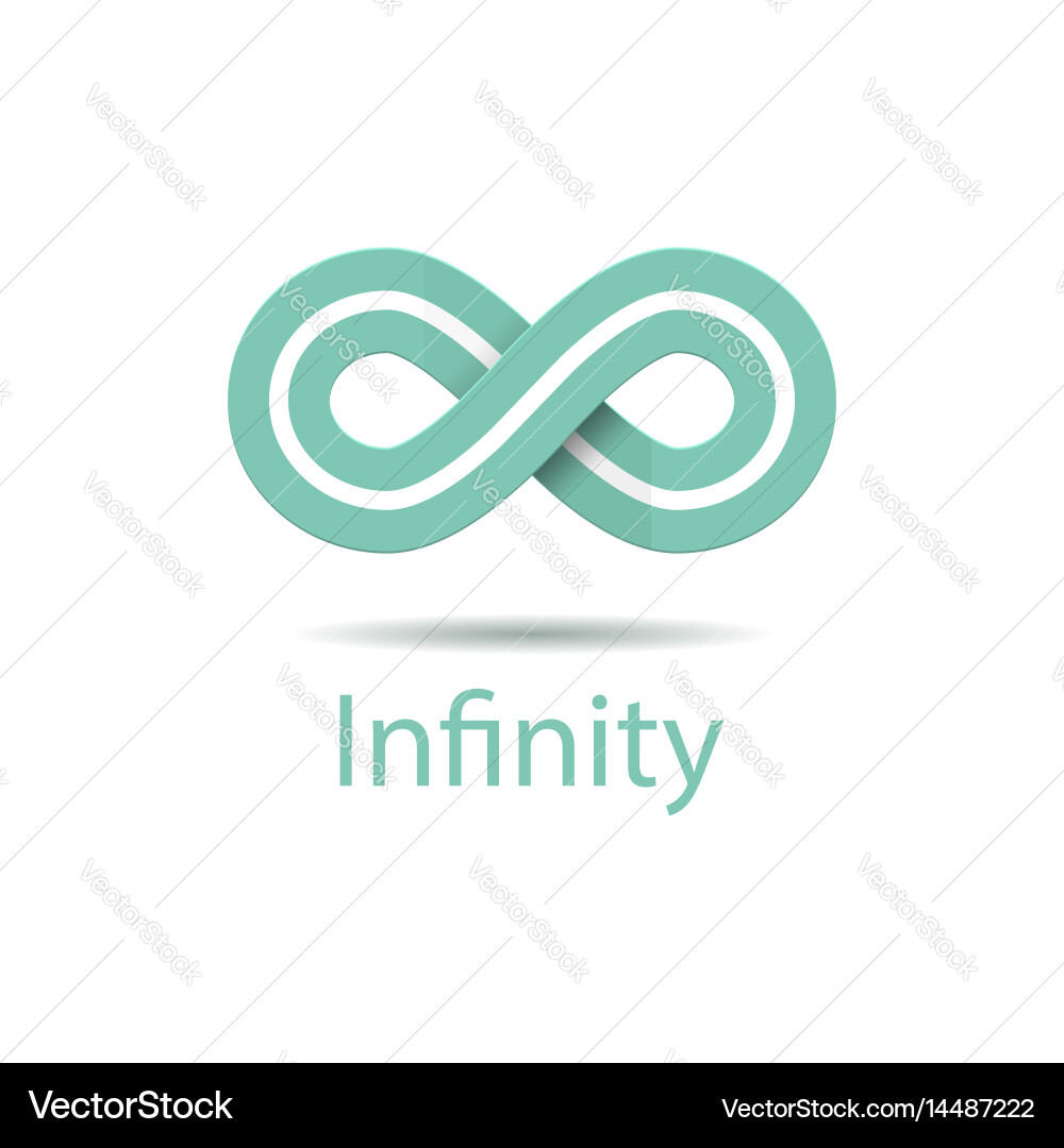 Infinity symbol logo Royalty Free Vector Image