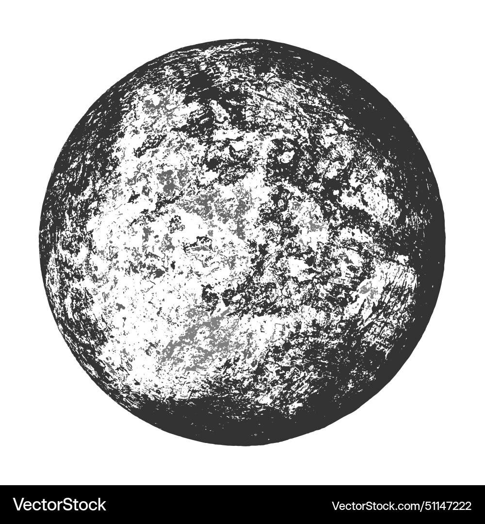 Moon earth planet isolated on white background Vector Image