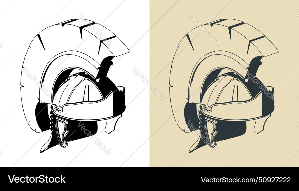 Roman legionary helmet Royalty Free Vector Image