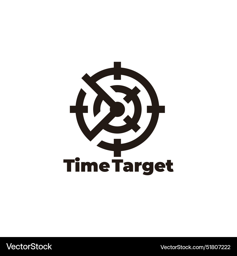 Time watch target aim simple symbol Royalty Free Vector