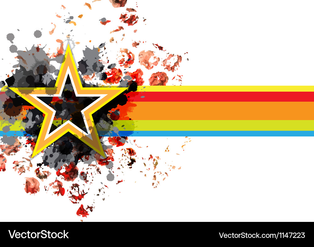 Abstract grunge star banner background Royalty Free Vector