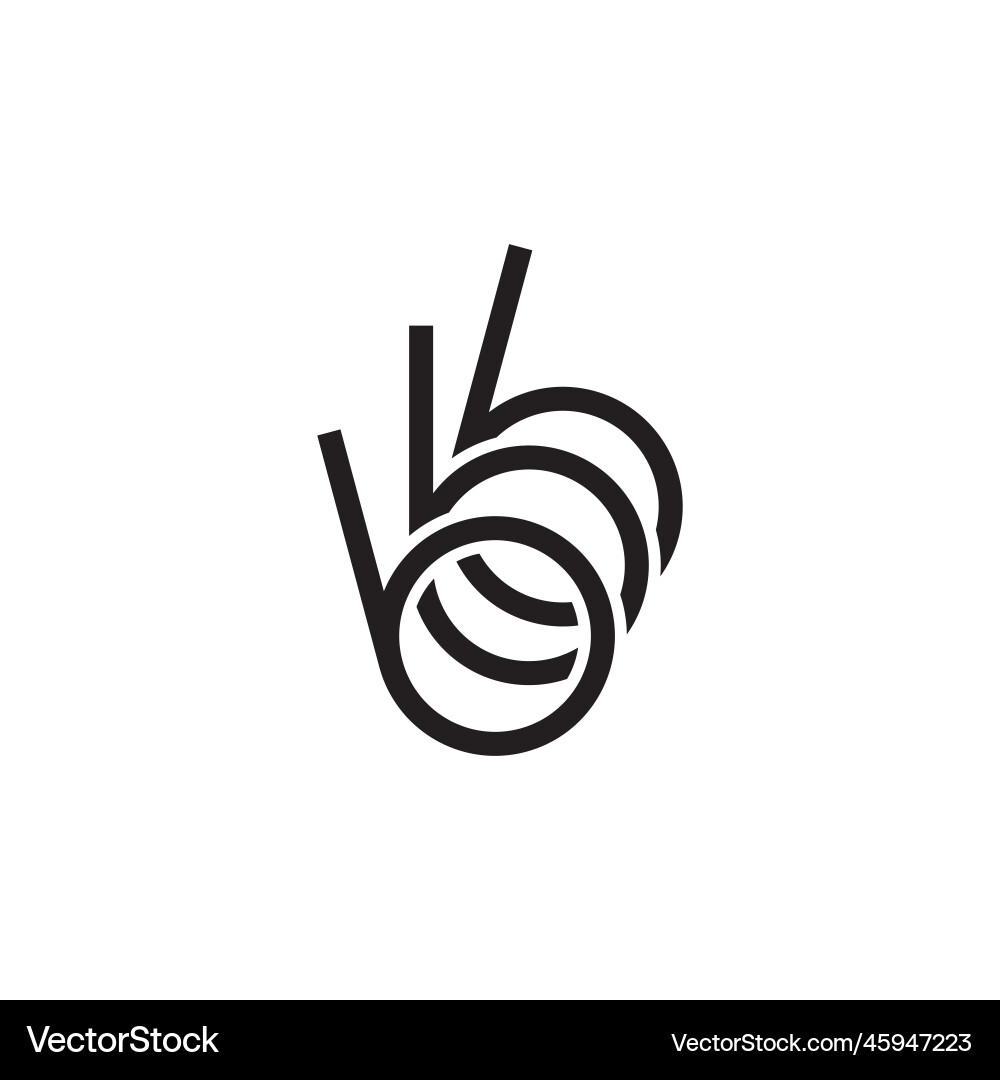 Bbb or 666 logo design concept isolated on white Vector Image