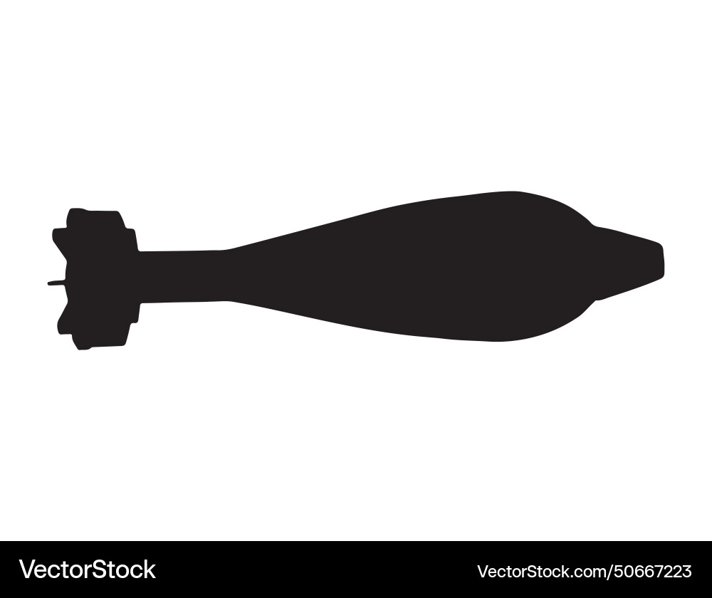 Big bomb silhouette art Royalty Free Vector Image