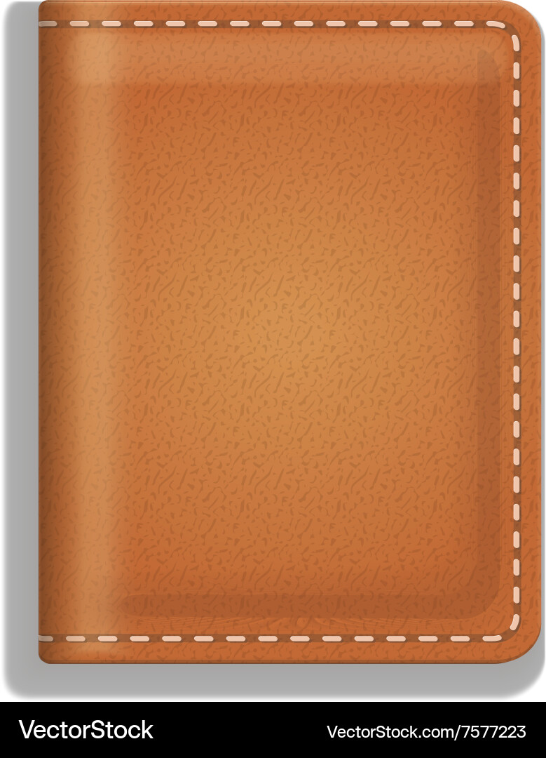 Brown Leather Notebook Cover Royalty Free Vector Image