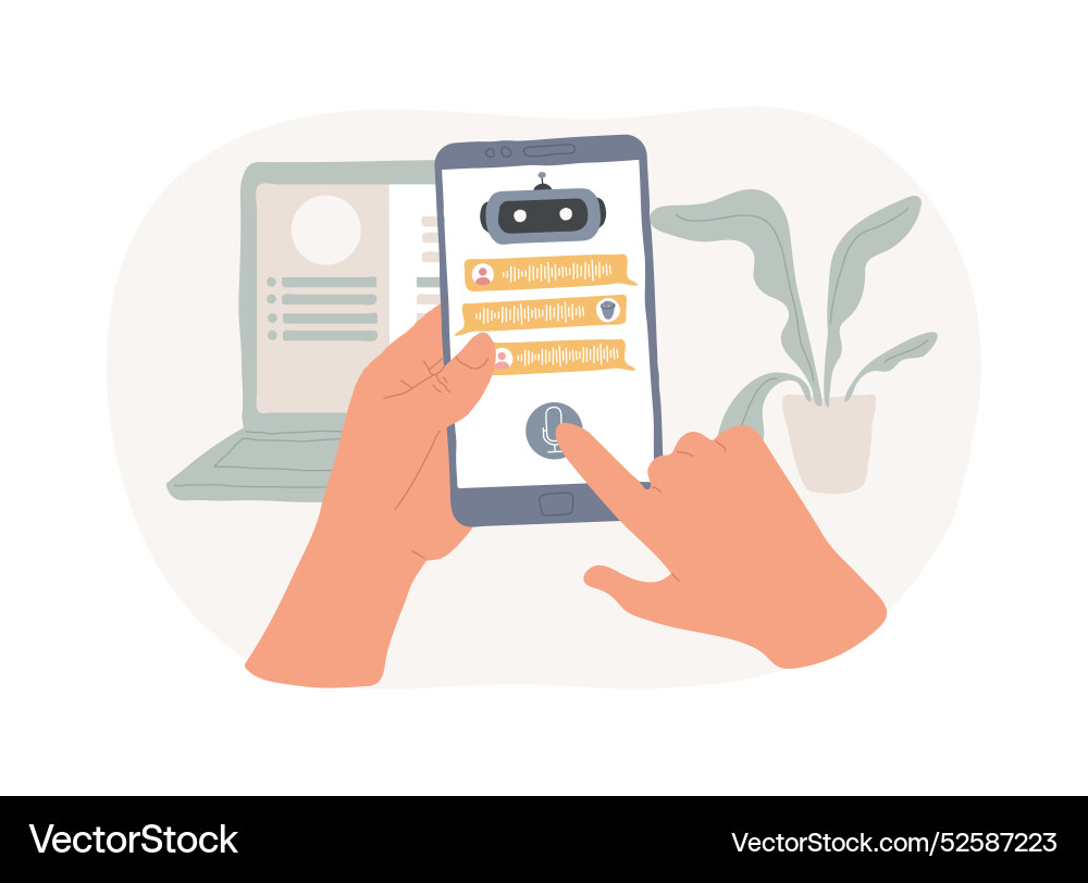 Call center automation isolated cartoon Royalty Free Vector