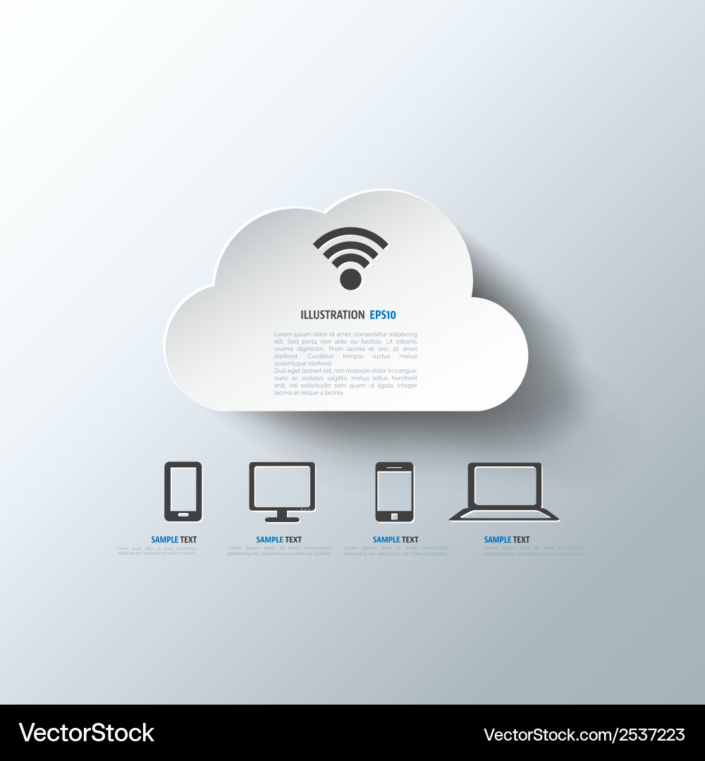 Cloud Computing & Social Media Icons Lizenzfreier Vektor
