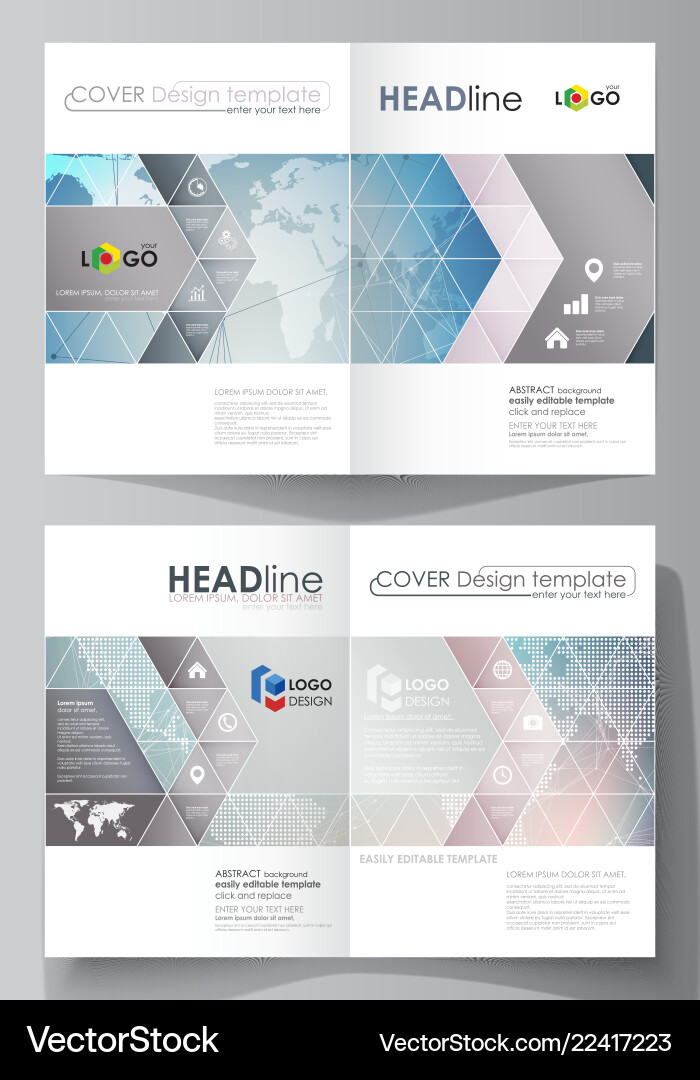 Editable layout of two Royalty Free Vector Image