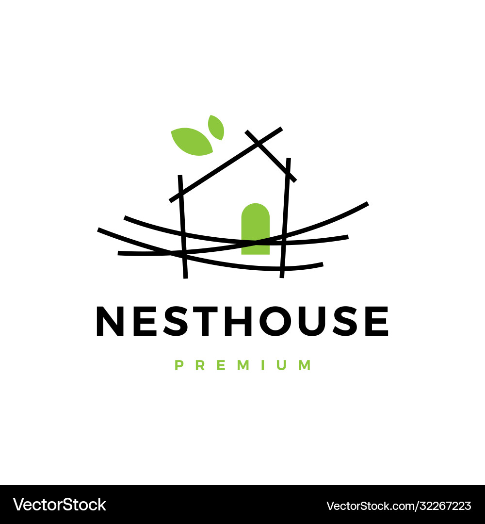 Nest house logo icon Royalty Free Vector Image