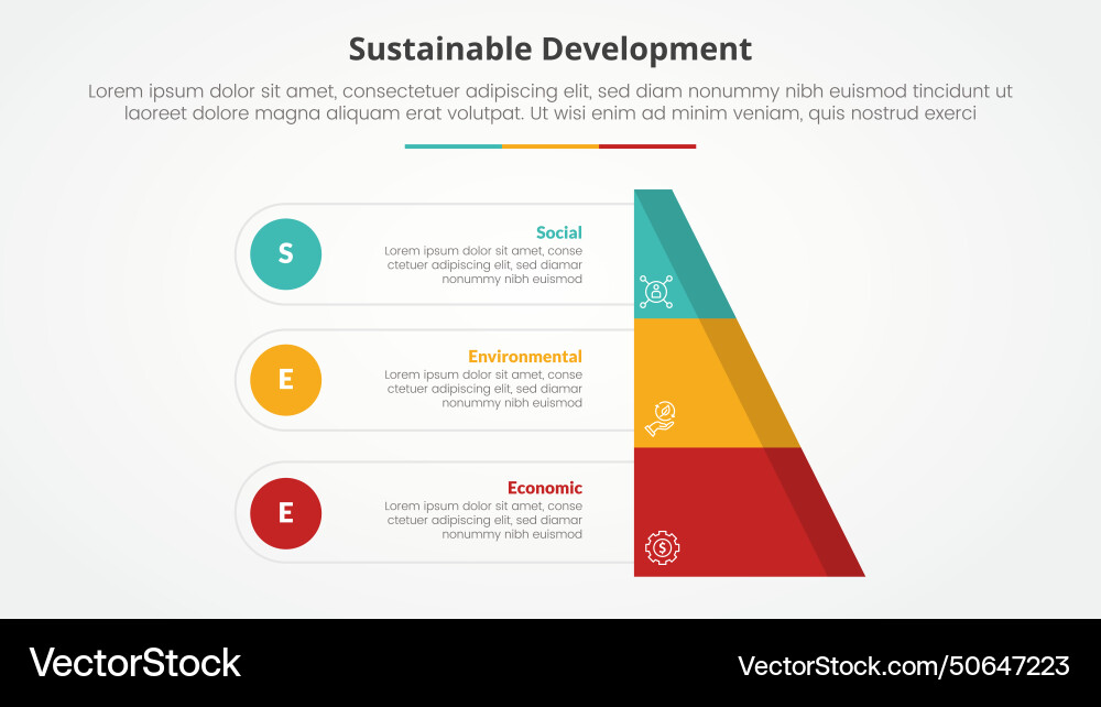 See sustainable development infographic concept Vector Image