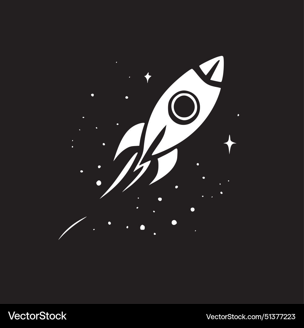 Space - minimalist and flat logo Royalty Free Vector Image