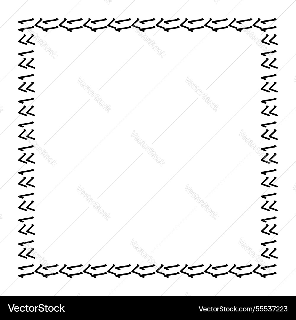 Square frame border graphic simple Royalty Free Vector Image