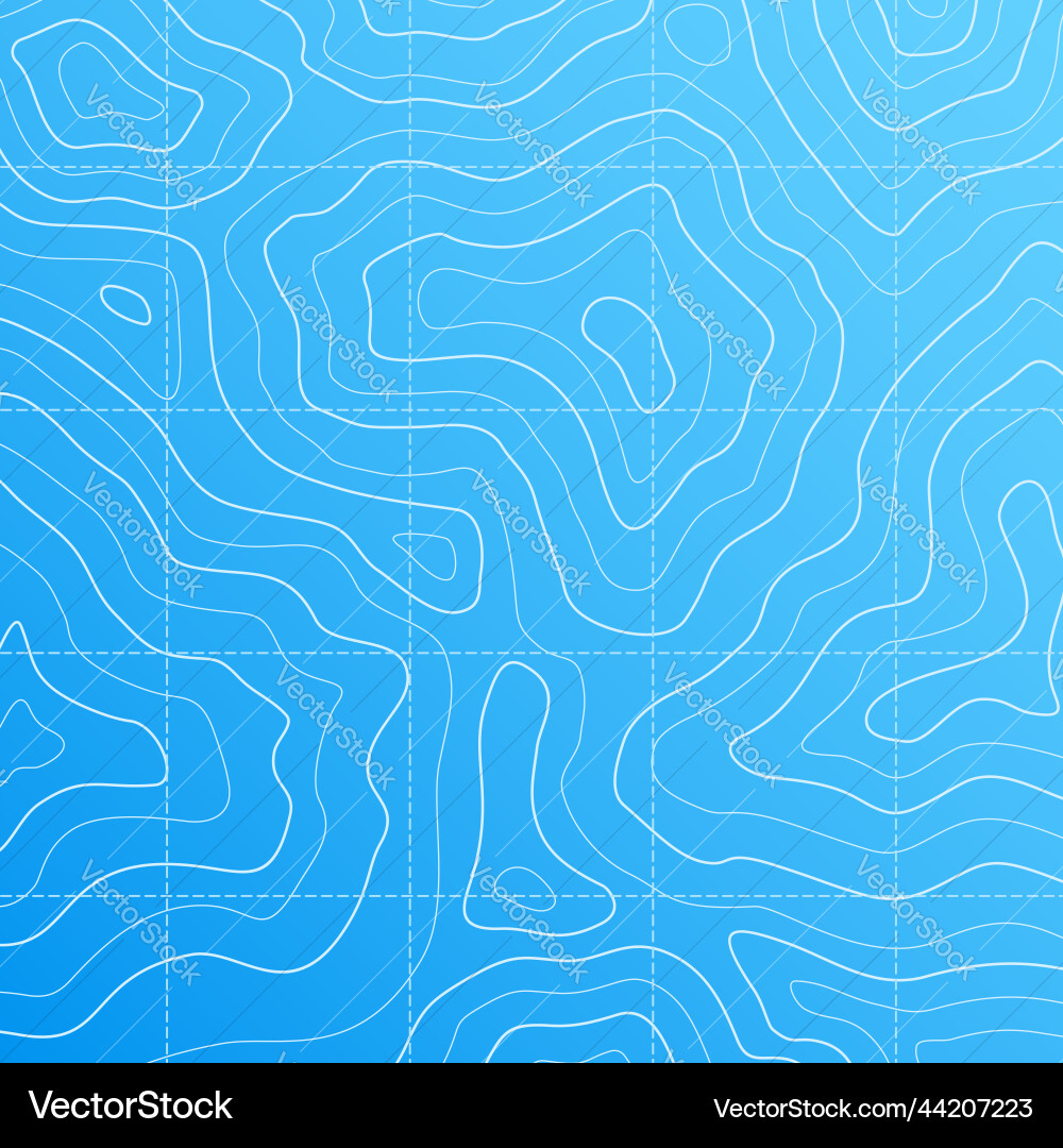 Topographic Sea Contour Map Royalty Free Vector Image