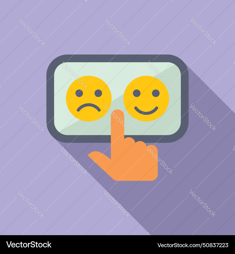 Touch elevate rank level icon flat grin Royalty Free Vector