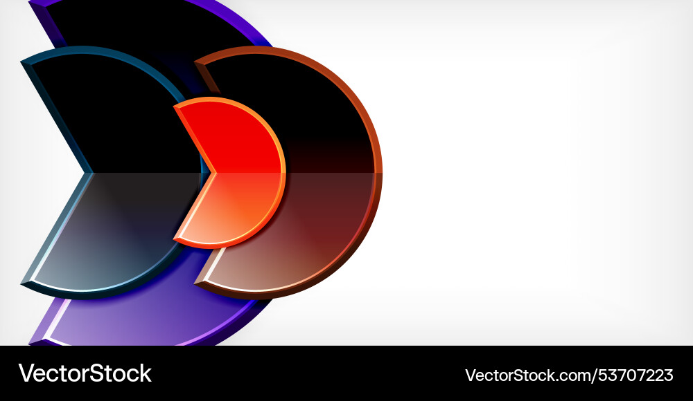 Trendy round shapes with triangular angle design Vector Image