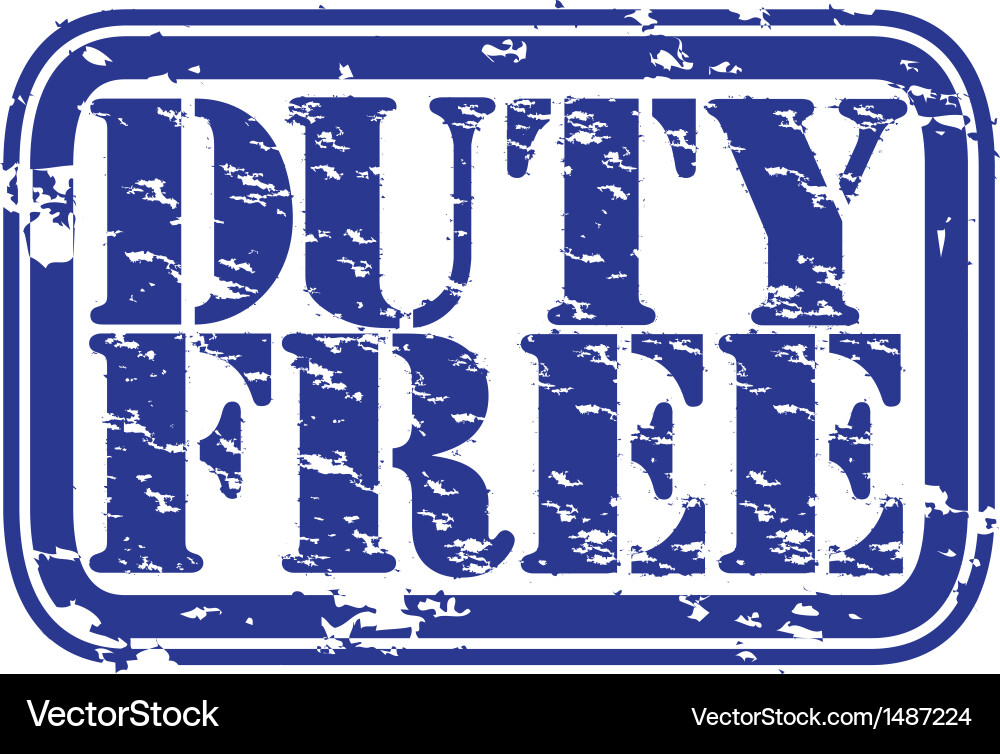 Duty free stamp Royalty Free Vector Image - VectorStock