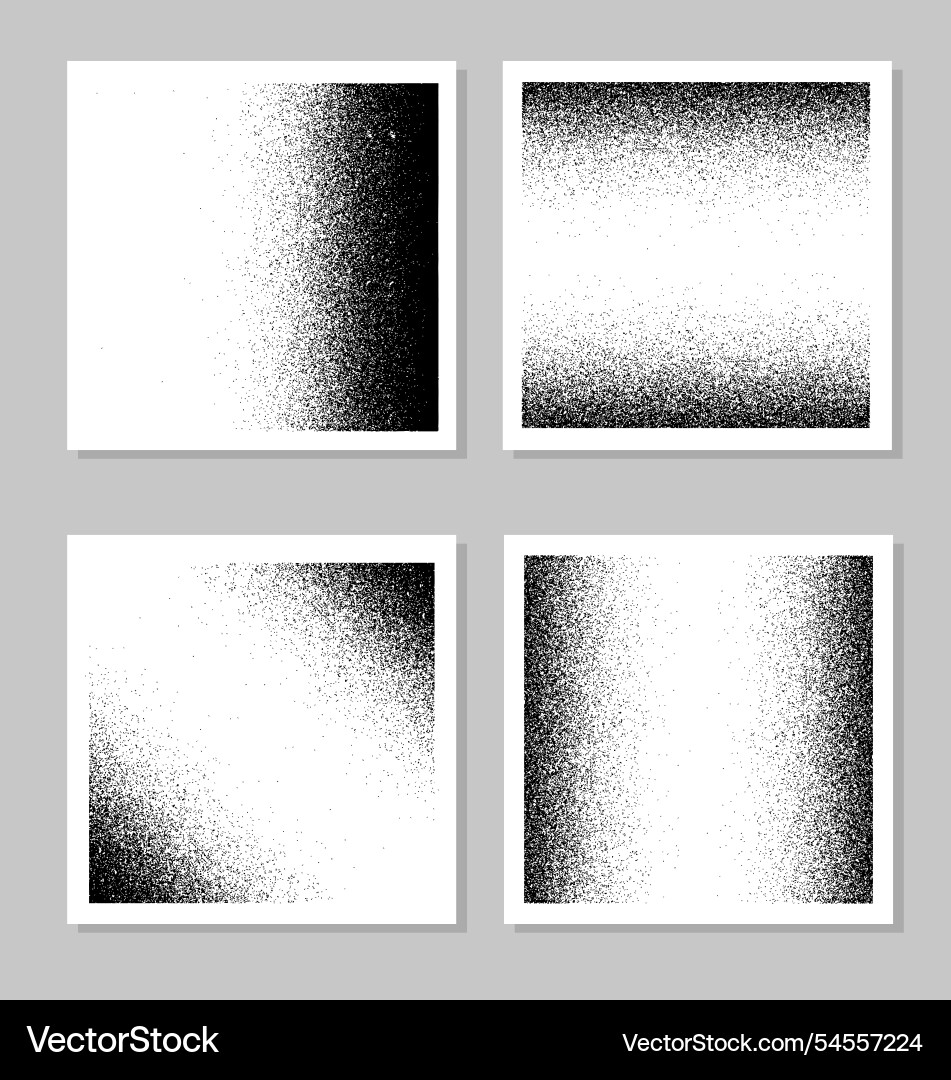 Grain textures set black and white gradients Vector Image